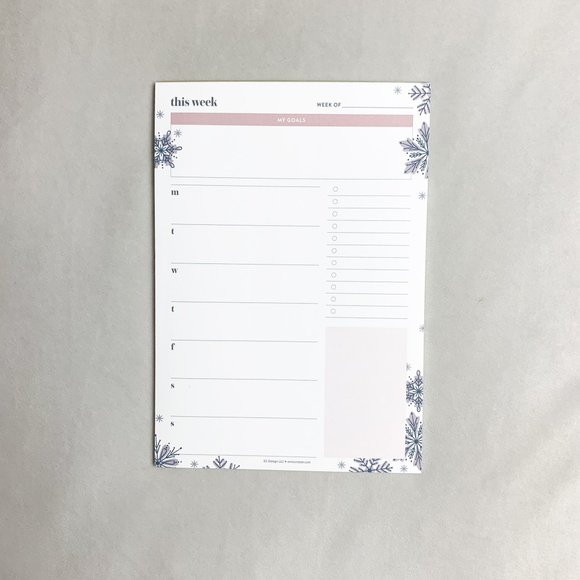 Anthropologie | Office | Erin Condren Snowflakes Weekly Goal Setting ...